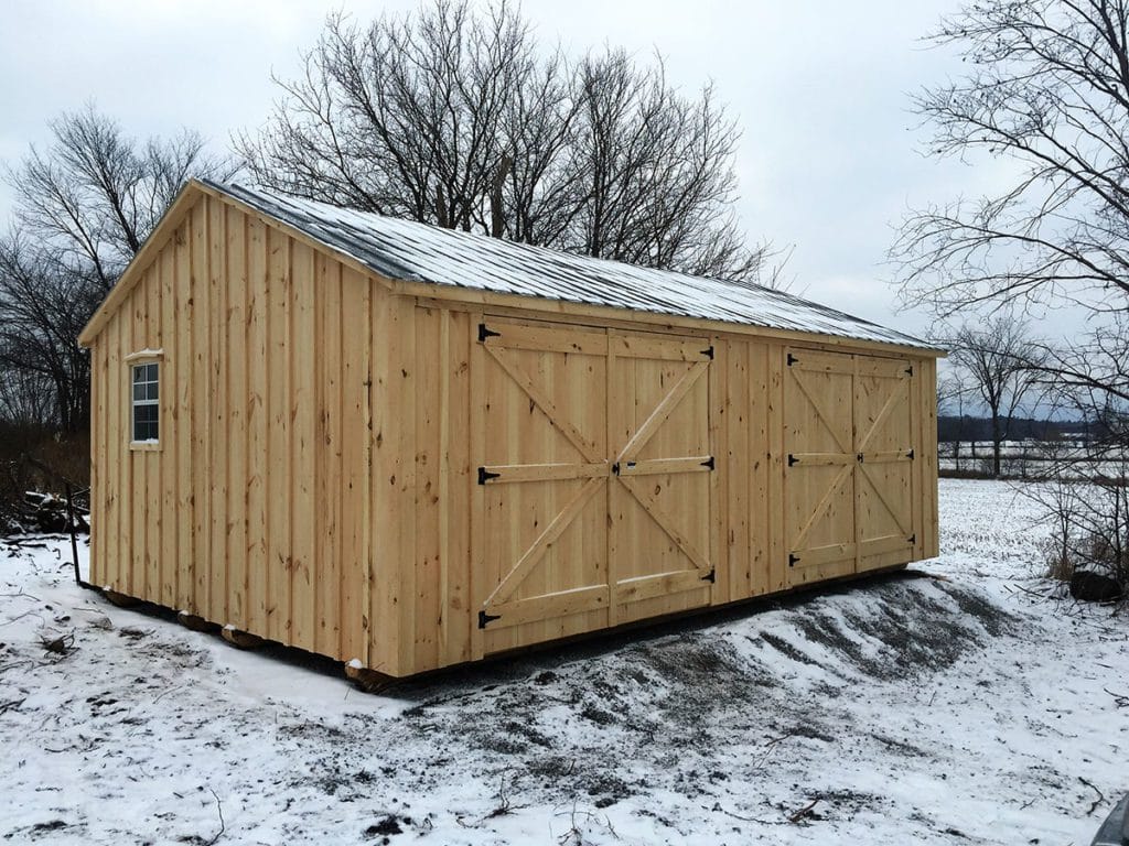 24 x 16 Double Barn Doors - Sheds Quebec | West Quebec Shed Company