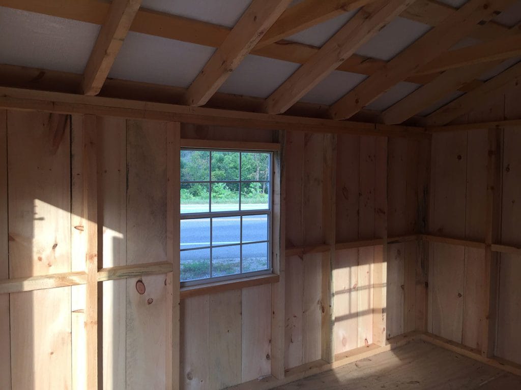 Inside View Raised Wall 2 - Sheds Quebec | West Quebec Shed Company